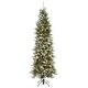7.5 ft. Snowy Morgan Spruce Pencil Slim Tree with Clear Lights ...
