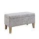Patrice Stone Upholstered Storage Ottoman Bench - Bed Bath & Beyond ...