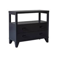 Handmade Wood 2-Drawer Side Table With Open Shelf by East at Main - On ...