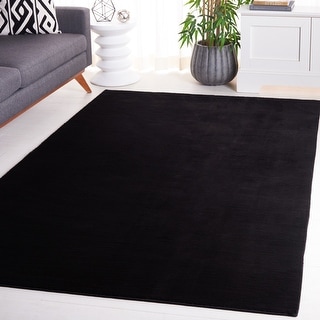 SAFAVIEH Faux Rabbit Fur Machine Washable Slip Resistant Nanami Rug ...