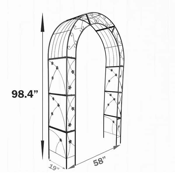 Metal Garden Arch Garden Arbor Trellis Climbing Plants Support Arch ...