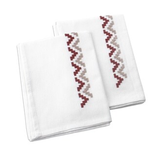Novica Handmade Burgundy Saga Cotton Tea Towels (Pair) - Bed Bath ...