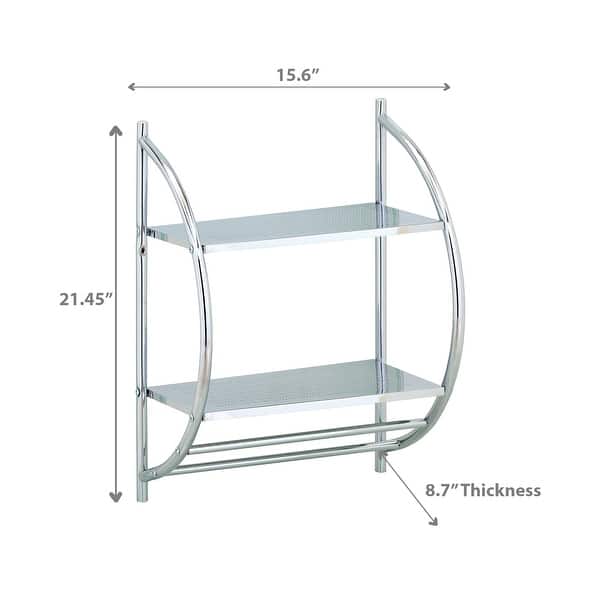 2 Tier Metal Shelf Wall Rack - Bed Bath & Beyond - 42182807