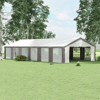 Outsunny 19.6' x 39.4' Heavy Duty Party Tent & Carport with Removable ...