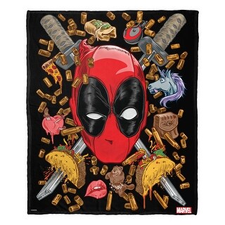 Marvel Deadpool Everything Deadpool Silk Touch Throw Blanket - Bed Bath ...