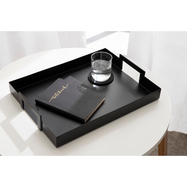 Kate and Laurel Lipton Octagon Decorative Tray with Metal Handles ...