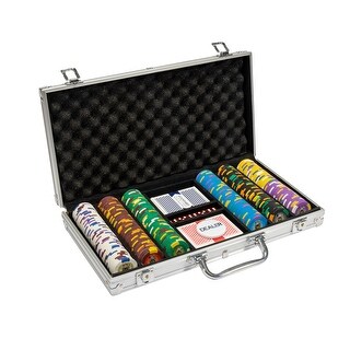 300 Ct King's Casino 14 Gram Clay Poker Chip Set w/ Aluminum Case - Bed ...