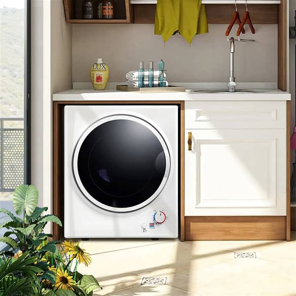 Electric Portable Front Load Clothes Dryer with Easy Knob Control - Bed ...