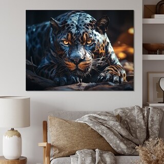 Designart "Wild Panter Resting In The Sun" Animals Panther Wall Art ...