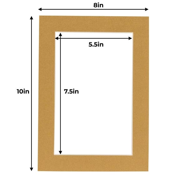6x8 Mat for 8x10 Frame - Precut Mat Board Acid-Free Rattan Beige 6x8 ...