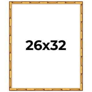 26x32 Frame Gold Bamboo Solid Wood Picture Frame | 1 Inch Moulding ...