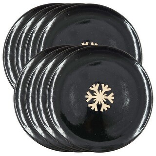 A&B Home Set of 8 8" Snowflake Plates - Bed Bath & Beyond - 41635602