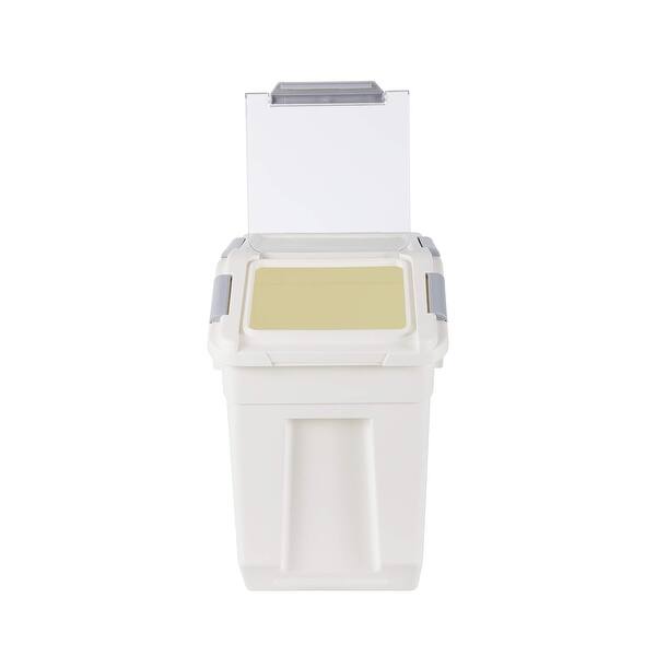 Rice Storage Container 25 lb (15 Liters) with Wheels Seal Locking Lid ...