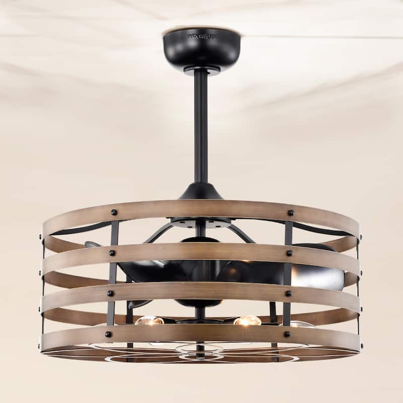 Alaina 24-inch 6 Lights 3 Blades Lighted Ceiling Fan with Remote - Bed ...