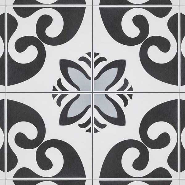 Merola Tile Tierra White 7-3/4" x 7-3/4" Ceramic Floor and Wall Tile ...