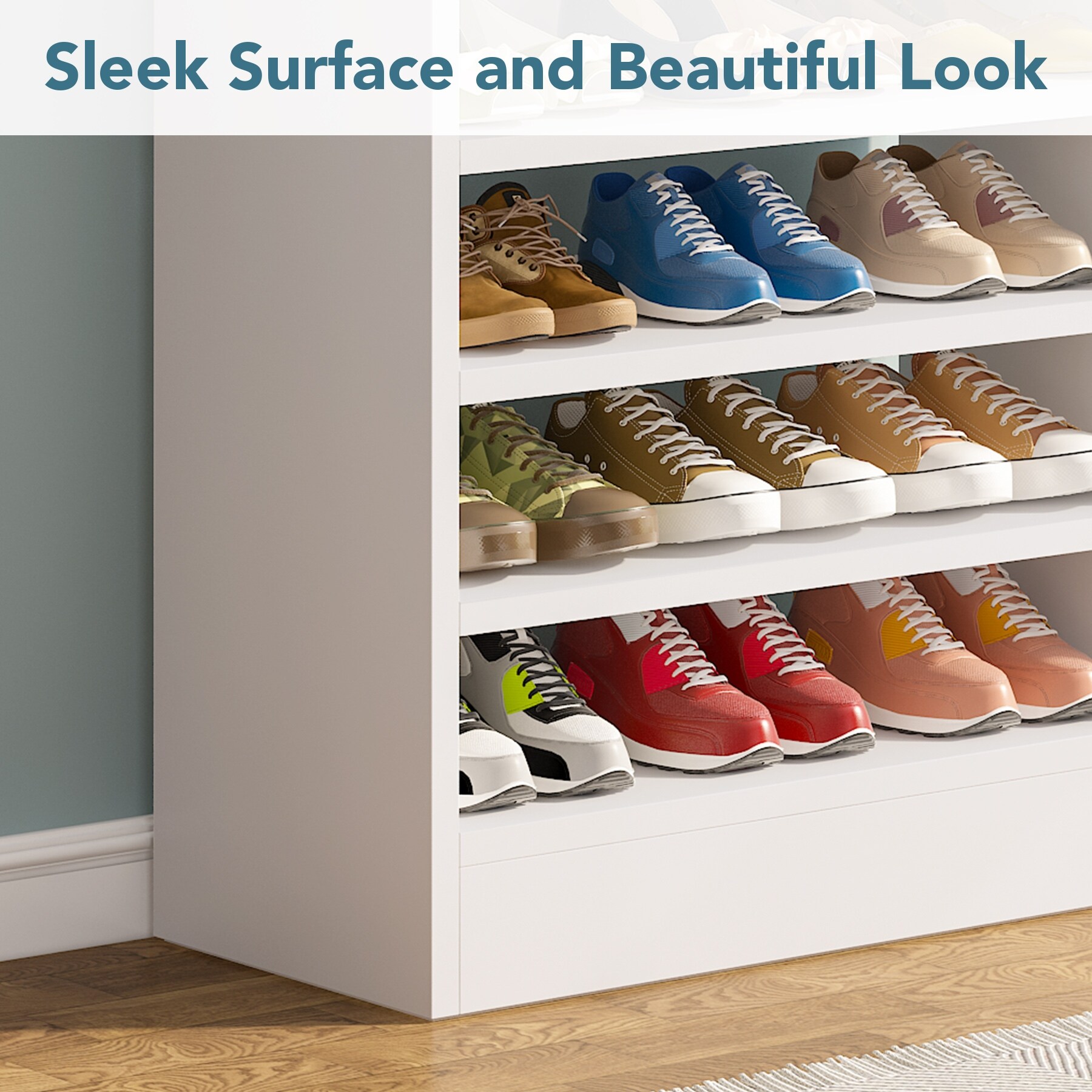 8 Tier Shoe Cabinet for Entryway Modern White Shoe Shelf Shoes Rack Organizer Wooden Shoe Storage Cabinet for Hallway Closet On Sale Bed Bath Beyond 36139360