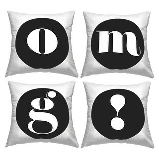 Stupell OMG Initial Letters Printed Outdoor Throw Pillow Design by Lil ...