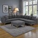 Corduroy Modular Sleeper Sectional Sofa with Large Seating, Firm ...
