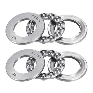 51104 Single Direction Thrust Ball Bearings Flat Seat Chromium ...