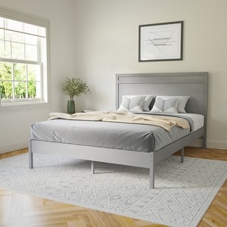 Oxford Wooden Platform Bed in Cherry Finish - Bed Bath & Beyond - 17116915