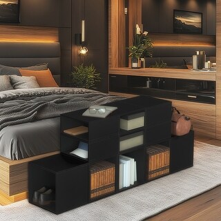Niche Cubo Half Size Wood Stackable Storage Organizer Cube - Bed Bath ...