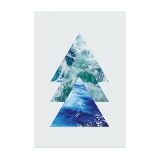 Ocean Triangles Collage Beach Geometric Nature Art Print/Poster - Bed ...