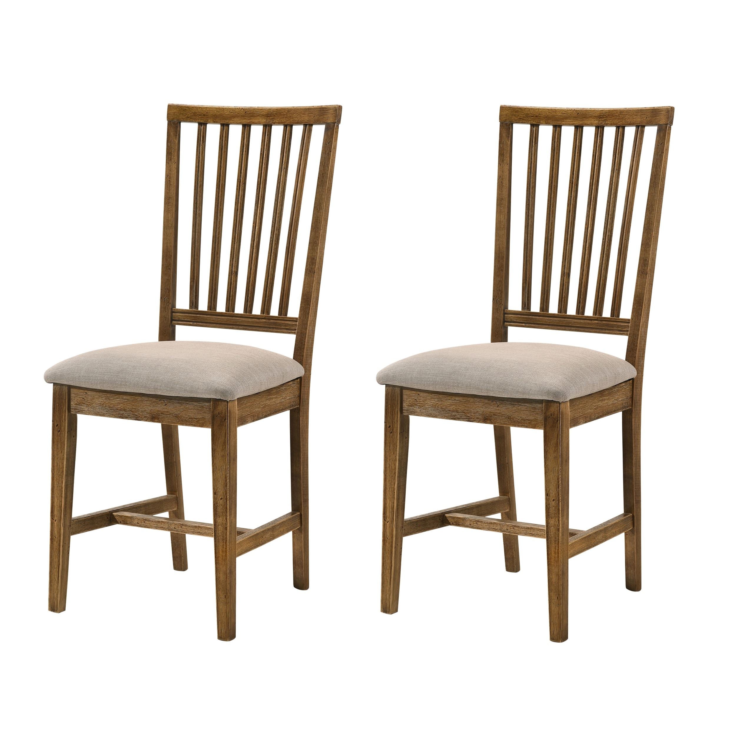 Beige Set of 2, Slat Back Dining Chairs - Bed Bath & Beyond