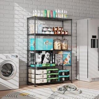 5 Tier Adjustable Wire Storage Racks, Utility Shelves - Bed Bath ...