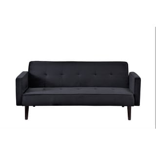 72 Inch Velvet Upholstered Convertible Folding Futon Sofa Bed Modern ...