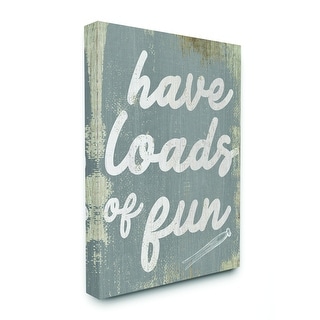 Stupell Loads Of Fun Funny Family Laundry Bathroom Word Design Canvas ...