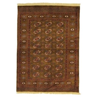 Canvello Hand Made Traditional All Over Pakistan Bokhara Rug - 4'0'' X ...