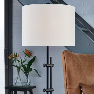 Black Casual Table Lamp Adjustable to Provide Targeted Illumination ...
