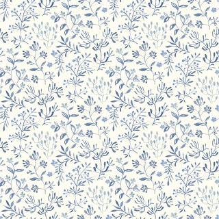 Chesapeake Tarragon Blue Dainty Meadow Wallpaper - Bed Bath & Beyond ...