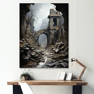 Designart "Military War Landscape No Mans Land I" Military Wall Art ...