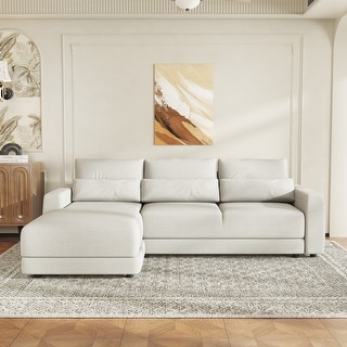 Modular Sectional Sofa with Removable Back Cushions and 3 Pillows - Bed ...