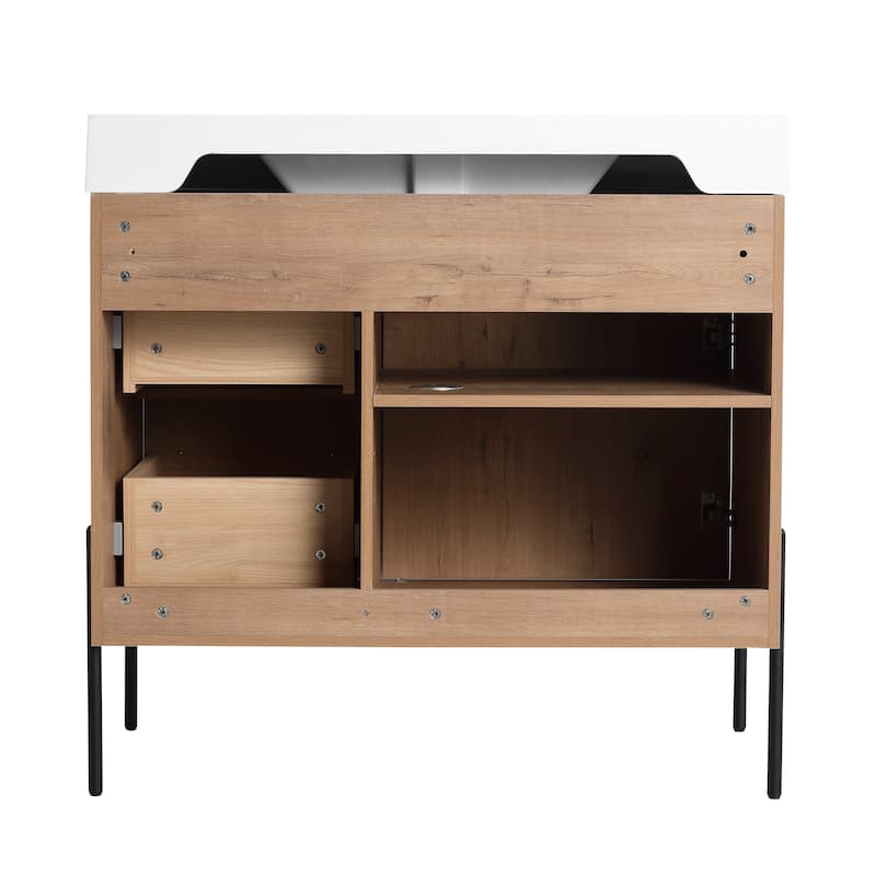 Malwee 36"/48"/60" Bathroom Vanity with Sink, FreeStanding Vanity with ...