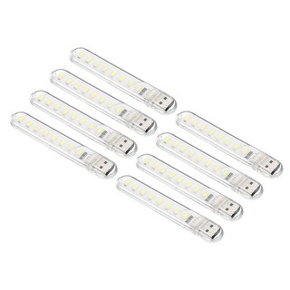 8Pcs 1.7W Mini USB LED Light 6000-6500K Slim Led Light Stick Clear ...