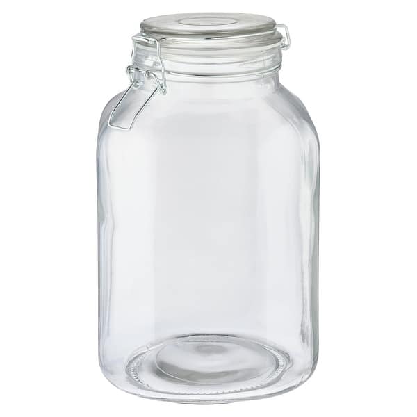 1.0-Inch Glass Jar with Hermes Metal Clamp and Rubber Insert Seal - Bed ...