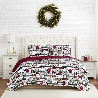 Merry Town Christmas Oversized Reversable Quilt Set - Bed Bath & Beyond ...