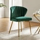Luna Modern Glam Upholstered Tufted Back Side Accent Dining Chair with ...