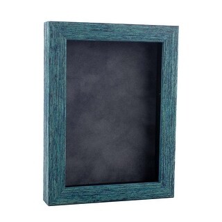 11x14 Shadow Box Frame Blue Wood | 1" Usable Display Depth | Includes a ...
