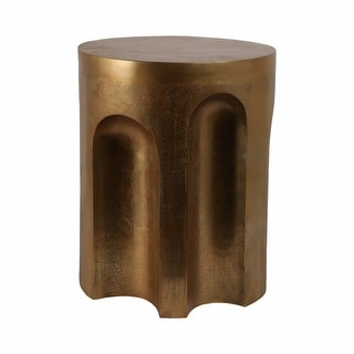 19" Sheffield Gold Metal Stool, , 19"H, Solid Color - Bed Bath & Beyond ...