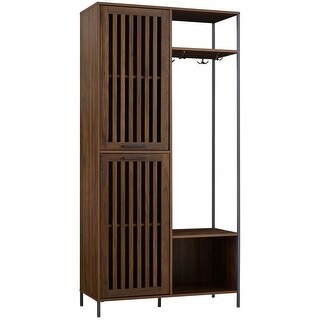 Delacora WE-BDT72SLD Mercury 36" W Rustic Industrial Slat Wood Door ...
