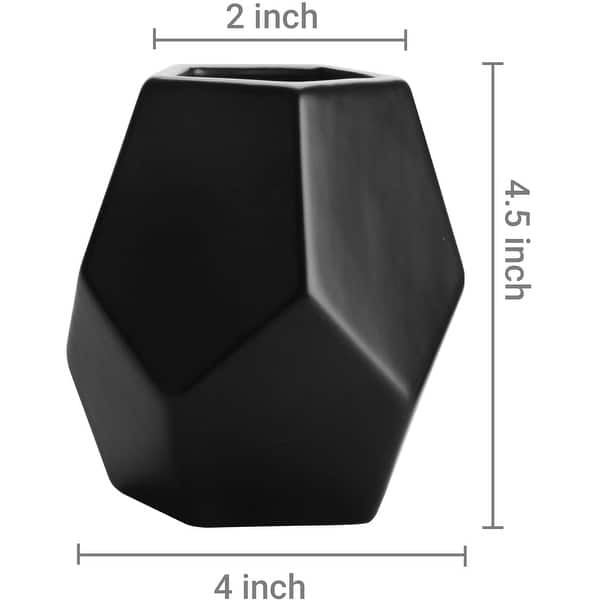 Ceramic Geometric Flower Vases Set of 2 - Bed Bath & Beyond - 35085377