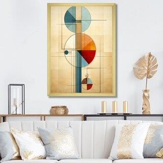 Designart "New Balance Vintage Circular Geometrics" Modern Geometric ...