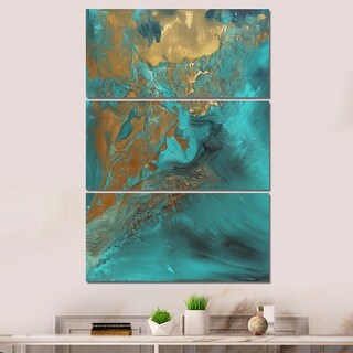 Designart "Mediterranean Sunshine" Abstract Painting Canvas Art Print ...