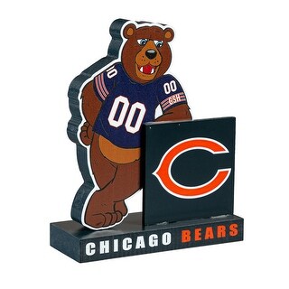 8 in. Wooden Mascot Statue with Team Logo, Chicago Bears - Bed Bath ...