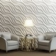 Art3d PVC 3D Wall Tile-Flowing Wave in White, Paintable 3D Panel, 19 ...