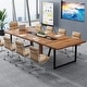 8FT Conference Table, Large Meeting Table for 10 People, Easy Assembly ...