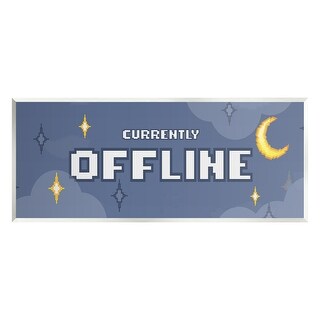 Stupell Currently Offline Gamer Wall Plaque Art Design by Lil' Rue ...
